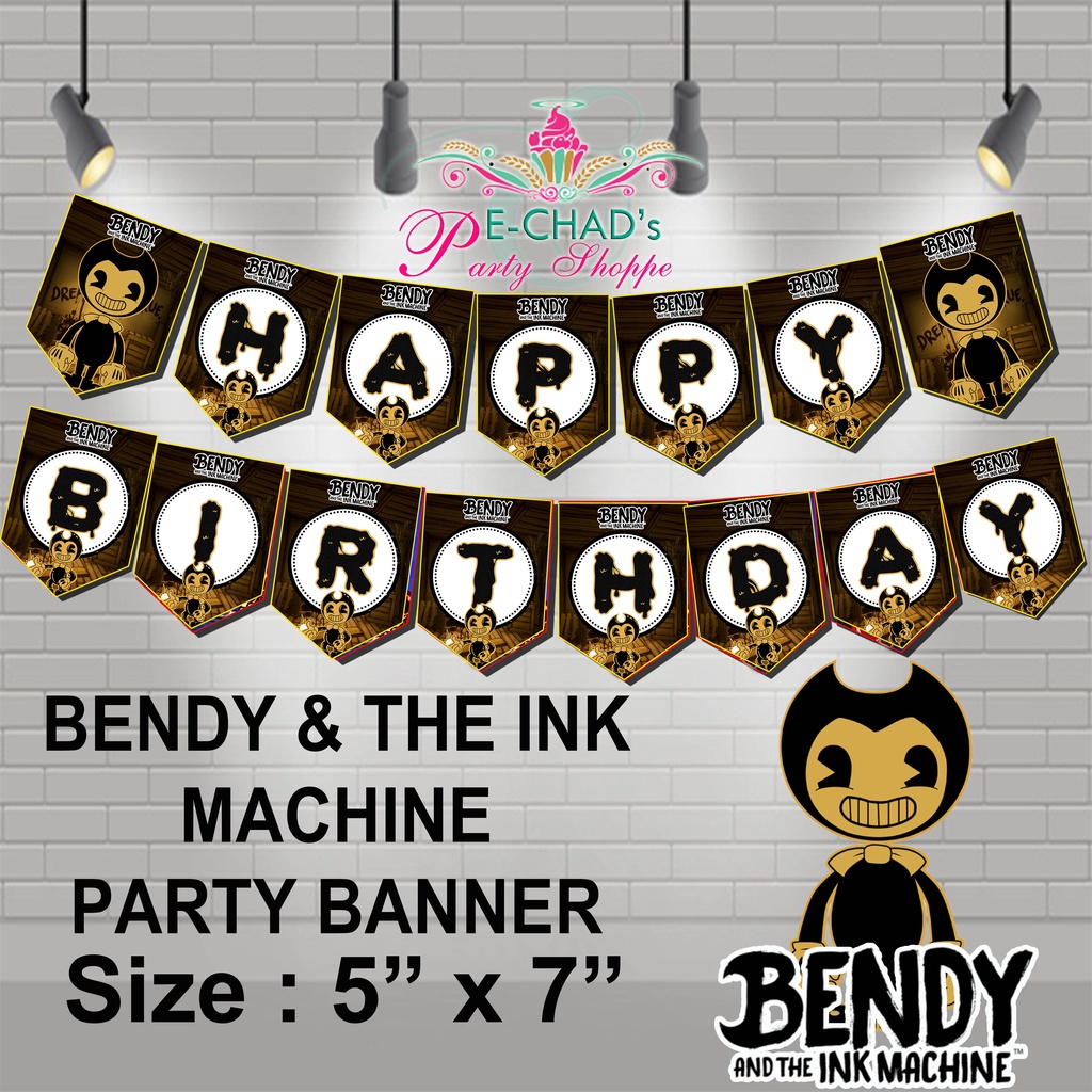 E-Chad_bendy_and_the_ink_machine theme party banner | Shopee Philippines