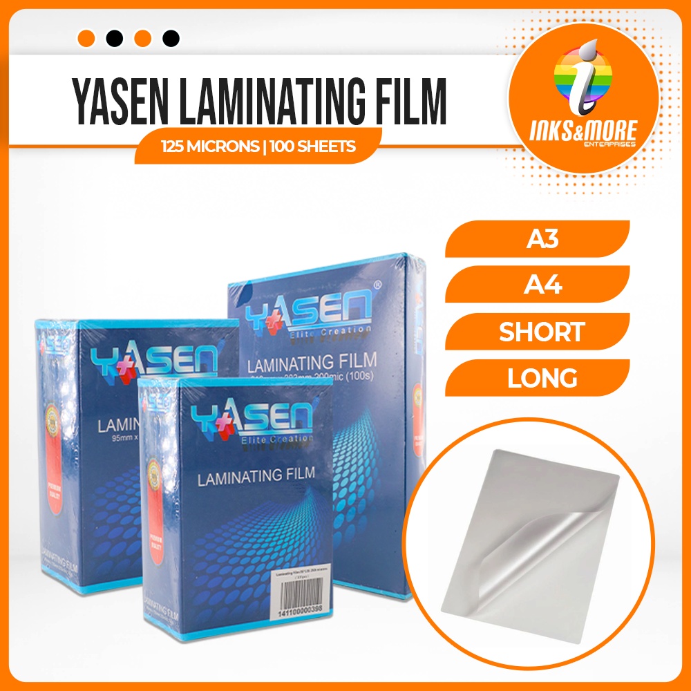 Laminating Film ( A4 | A3 | Short | Long ) 125 Microns YASEN Brand | Shopee Philippines