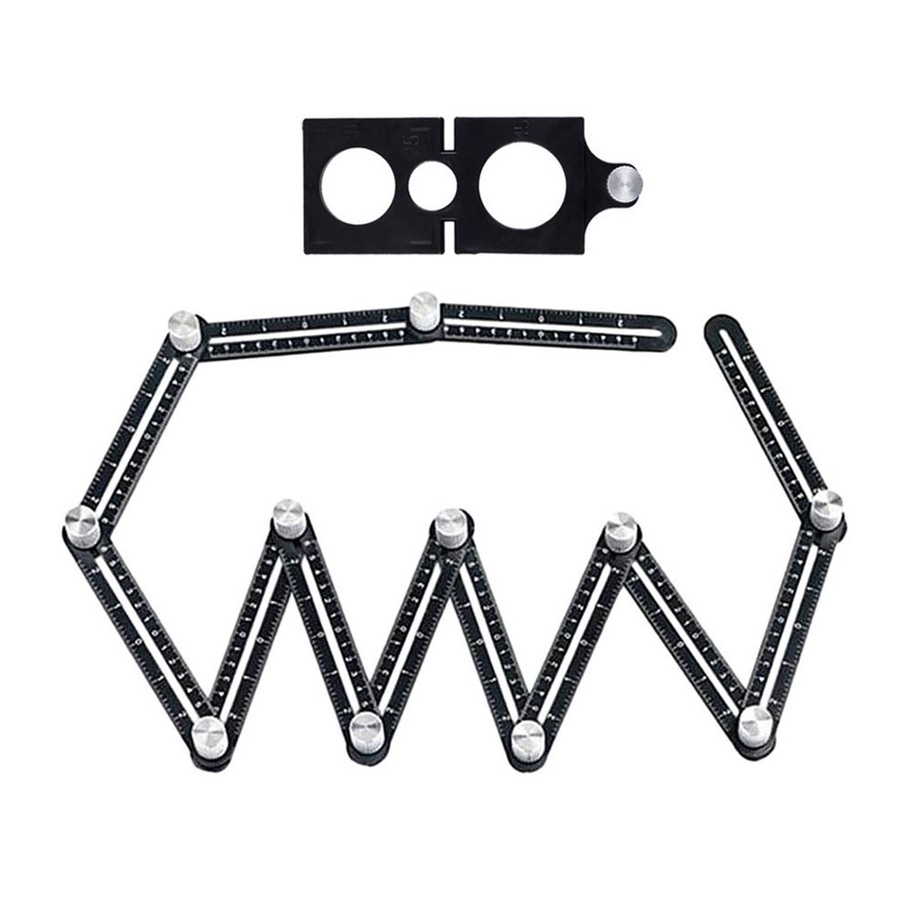 Multi Angle Measuring Ruler 12 Fold Alloy Angle Finder Template Tool ...