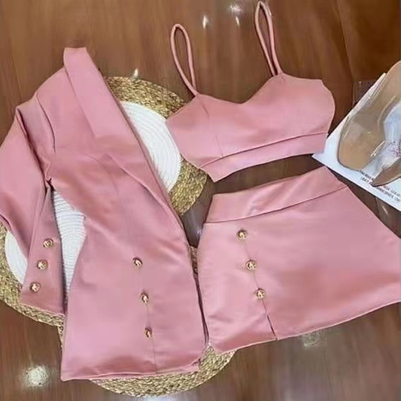 New Womens Suits Formal Suits Skirt Terno Dress With Buttons Sexy Fashion Clothing Appare