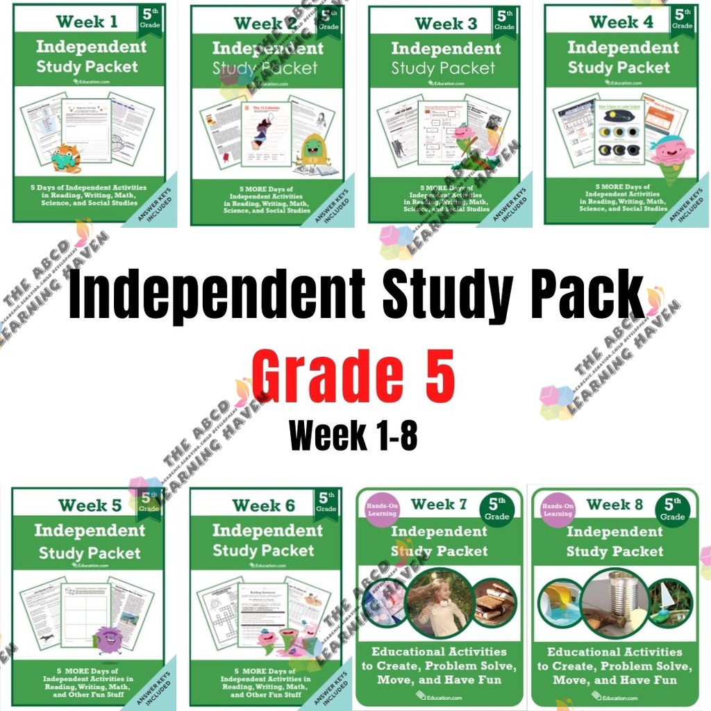 GRADE 5 Independent Study Pack Worksheet/Workbook | Shopee Philippines