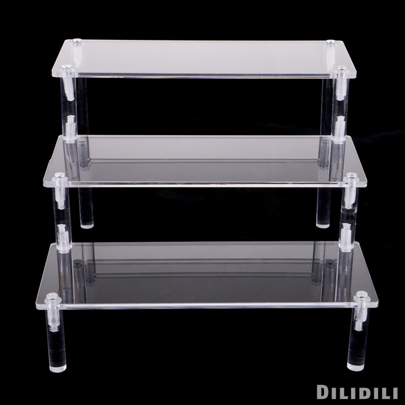 [12] Acrylic Riser Display Shelf Removable Rack 3-Tier Display Stand ...