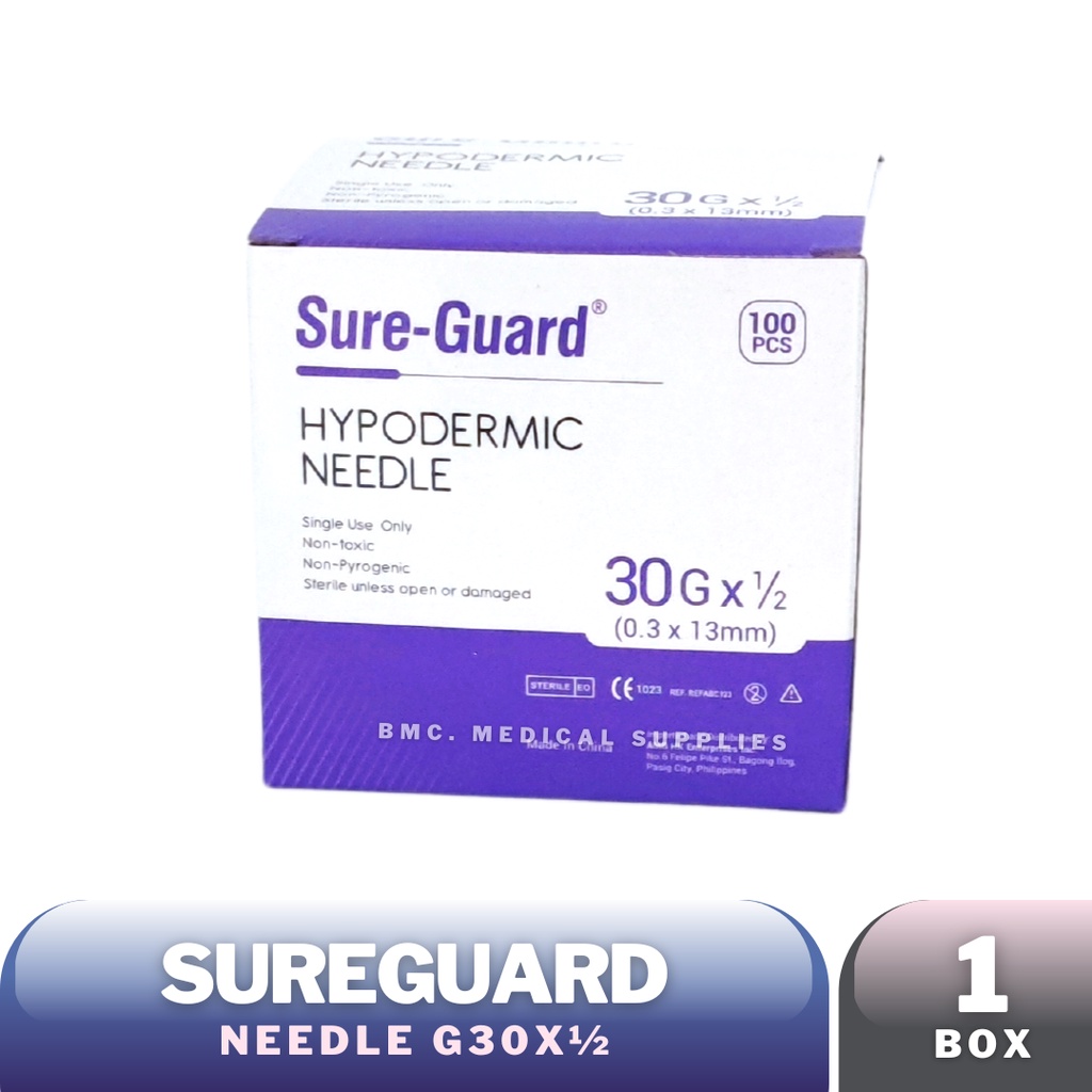 Sureguard Needle (G18, G25, G30 ) | Sterile (Sold Per Box) | Shopee ...
