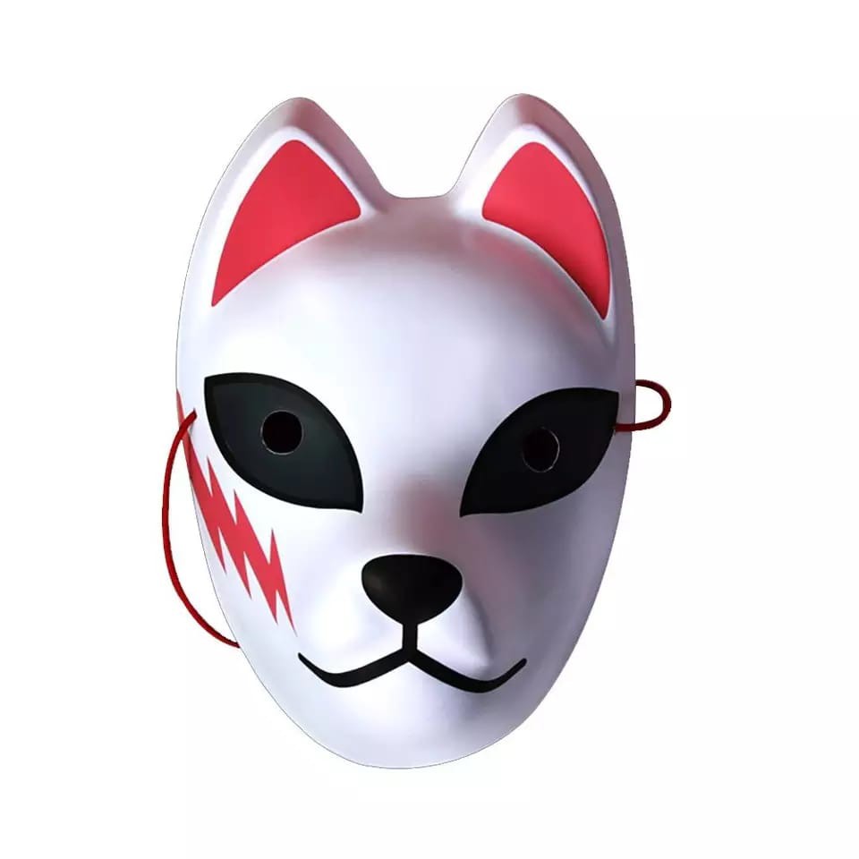 Kitsune Silhouette Fox Mask FullFace Cosplay Japanese Mask Anime ...