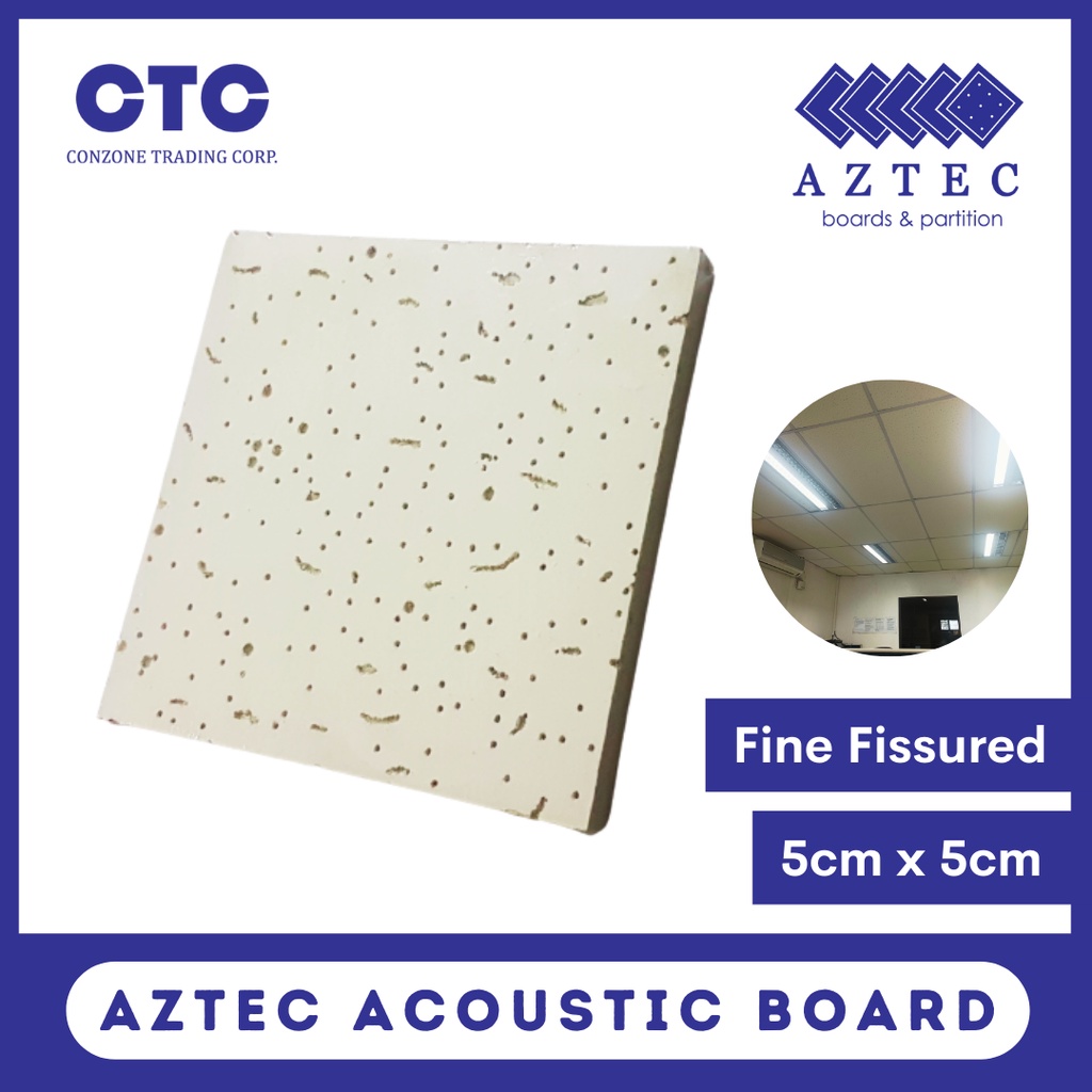Aztec Acoustic Board - 5cm x 5cm (Fine Fissured) - Ceiling Board 1pc ...