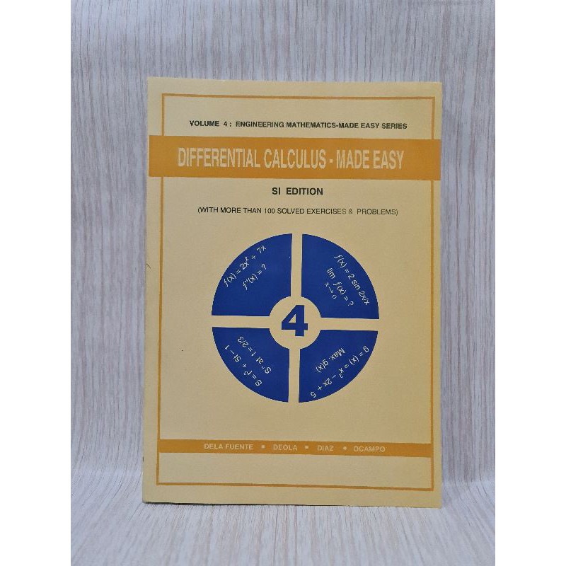 DIFFERENTIAL CALCULUS - MADE EASY SI edition | Shopee Philippines