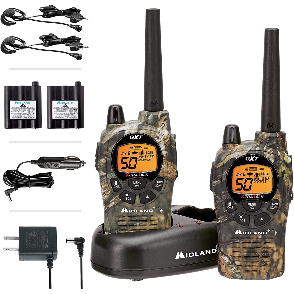 Midland GXT Pro Series GXT1050VP4 50 Channel Long Range Walkie Talkie ...