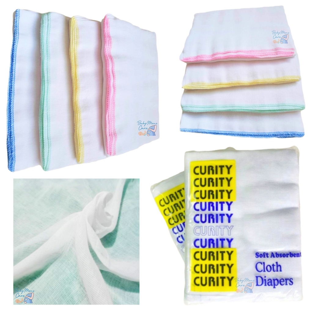3pcs/6pcs/1dozen Curity Gauze Lampin Cloth Diaper For Newborn Baby ...