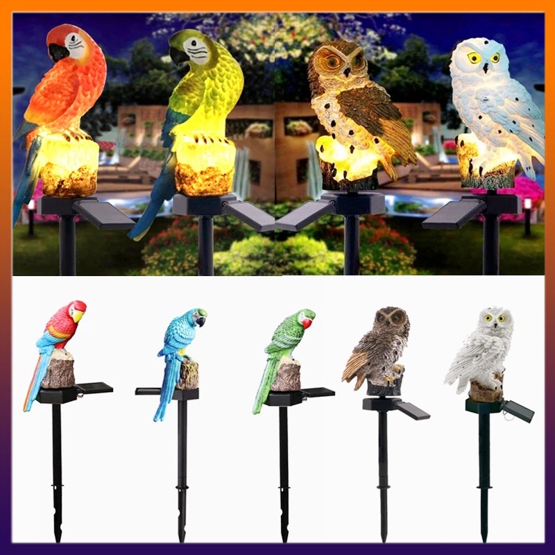 New Solar LED Lights Solar Lights Outdoor Solar Power LED Parrot/Owl ...