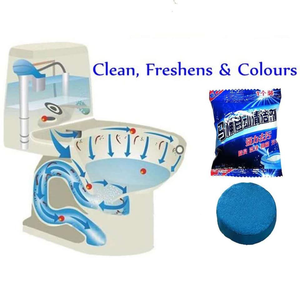 1PC Blue Tablet Powder Toilet Cleaner Cleaning Tablets Toilet ...