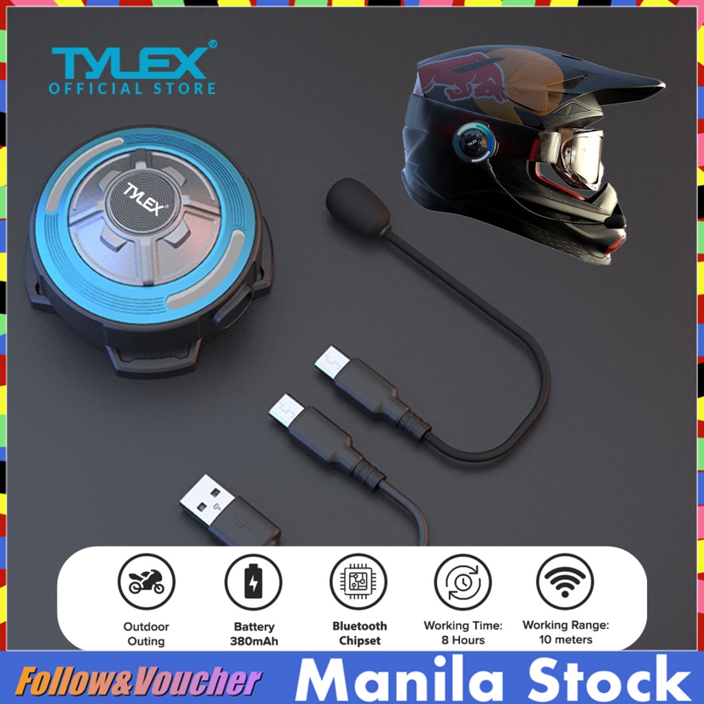 TYLEX OPENEAR E50 Motorcycle Helmet Bluetooth Headset With Microphone ...