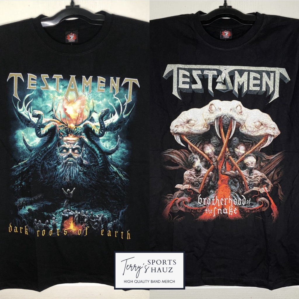 TESTAMENT BAND SHIRT ROCK YEAH ASSORTED DESIGNS | Shopee Philippines