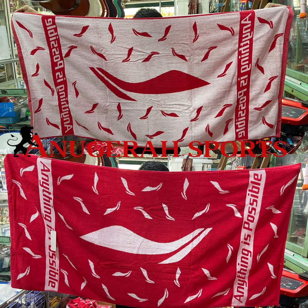 Li-ning SPORTS TOWEL AMJM032-1000 / AMJM 032 - 1000 SPORTS TOWEL ...