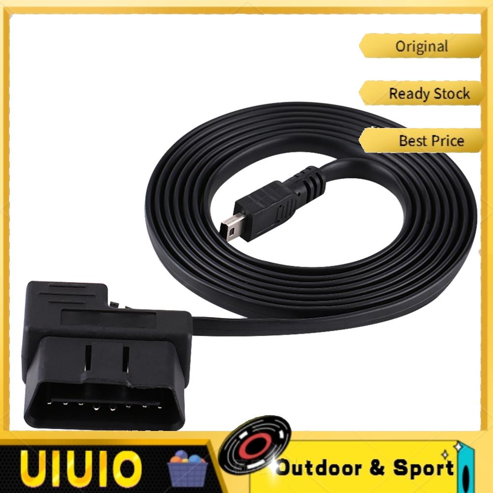Uiuio 180cm Car OBD-II OBD2 EOBD 16pin Diagnostic Extension Adapter to ...