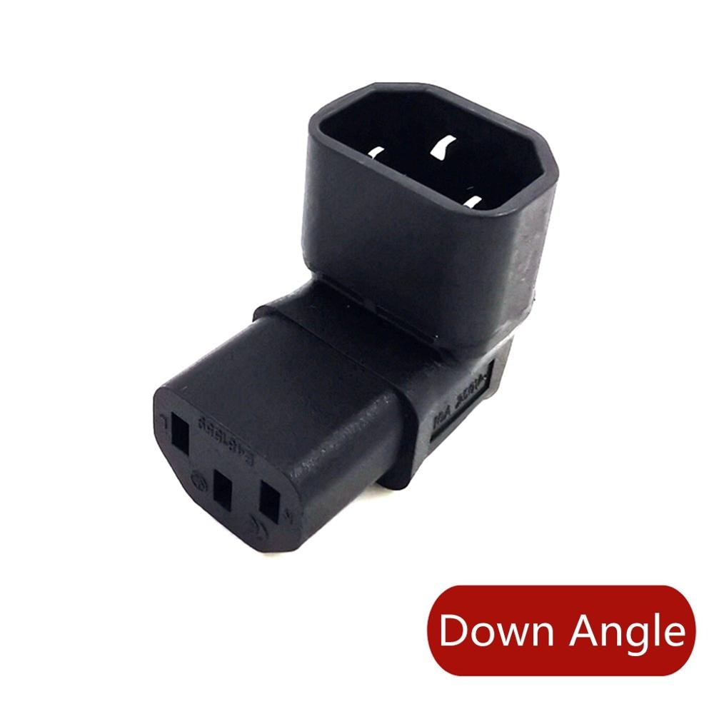 IEC60320 C13 Angle Converter Angle Extension Cable C13 to C14 PDU Angle Power Cables Male to ...
