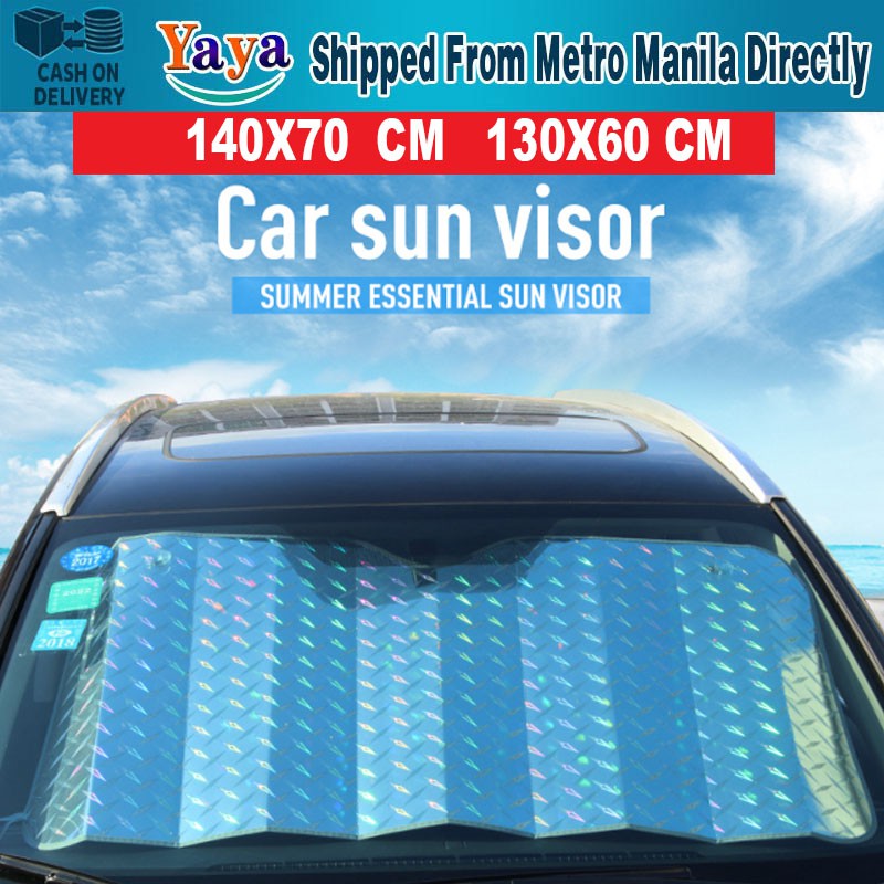 【Fast Delivery】130*60CM/140*70CM Car Windshield Screen Auto Sun Visor ...