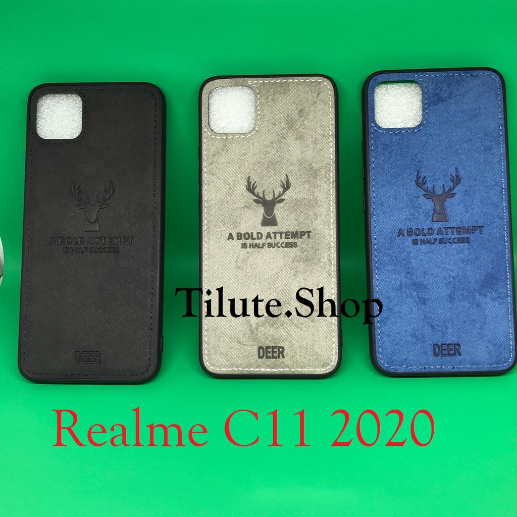 Case Realme C11 2020 (6.5) DEER Cloth Silicone Back Cover Soft Case ...