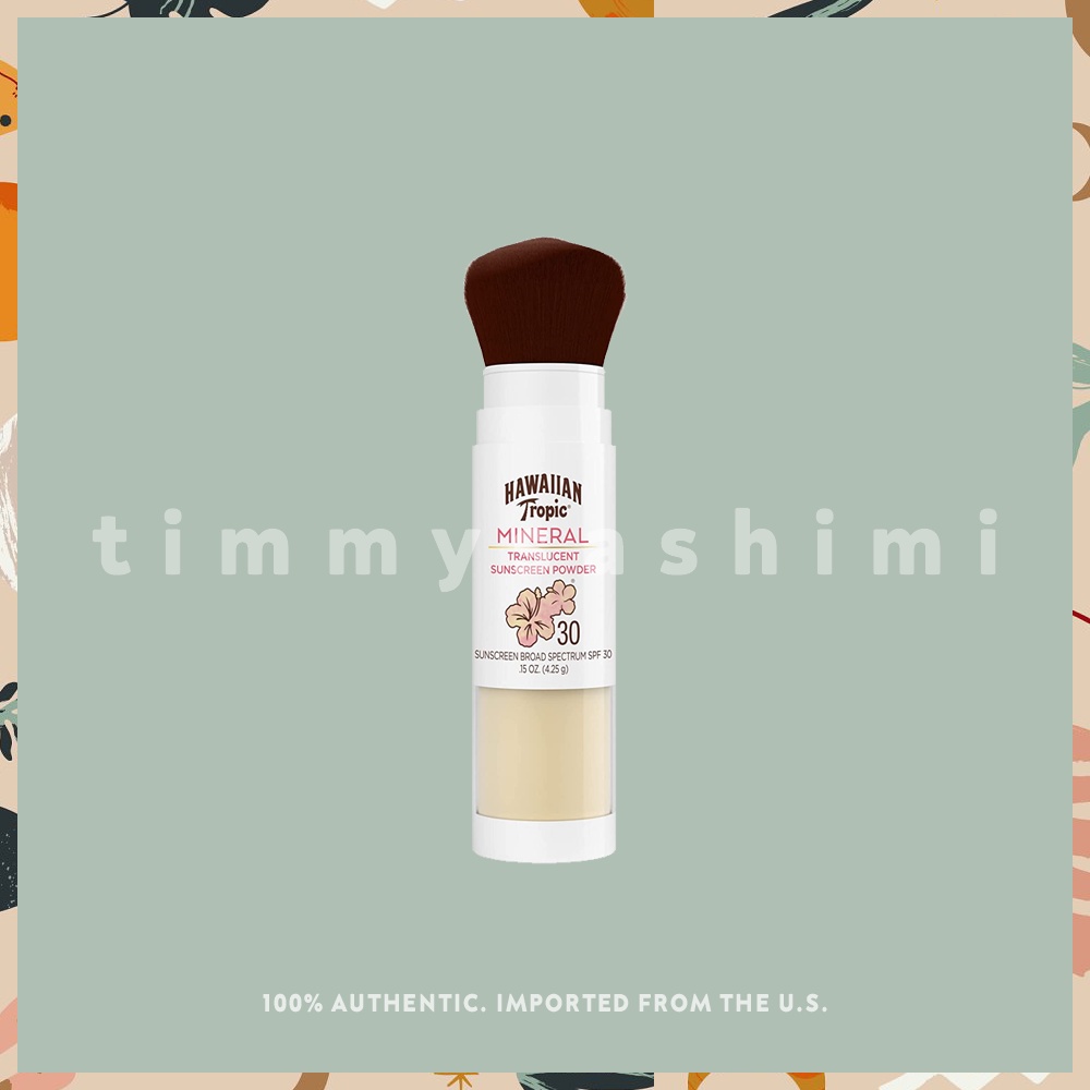 HAWAIIAN TROPIC Mineral Translucent Sunscreen Powder Brush SPF30 4.25g ...