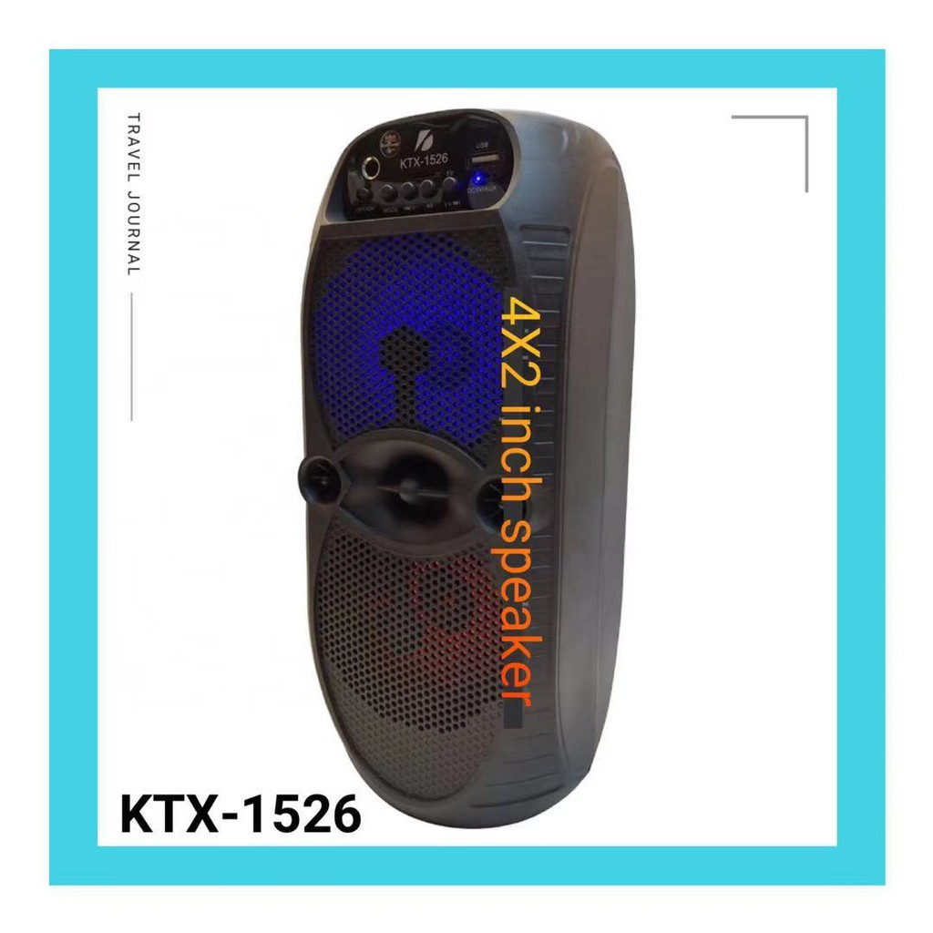KTS-1526 Wireless Portable BIG Karaoke Stereo Bluetooth Speaker with ...