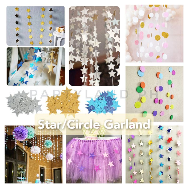 4 Meters Star Garland String Flag Birthday Party Decoration | Shopee ...