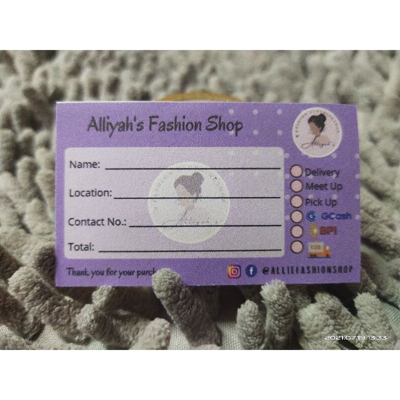 Customized Invoice Sticker | Shopee Philippines