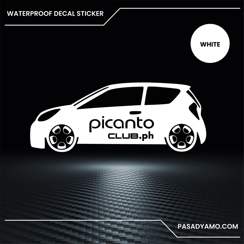 Kia Picanto Club Sticker for Cars and Motorcycles 6 inches | Shopee ...