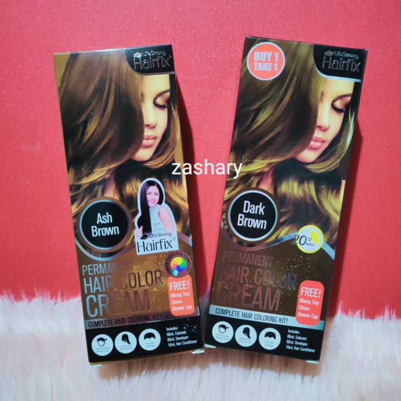 Buy1Take1 Hairfix Permanent Hair Color Cream Kit 120ml | Shopee Philippines