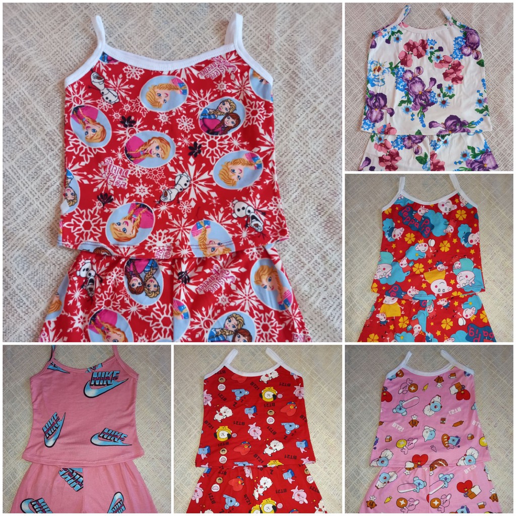 Kids Wear Childrens Set Spaghetti,Short Terno for Girls 1-3yrs old ...