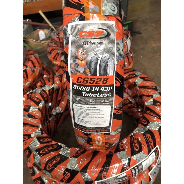 CST MOTORCYCLE TIRE C6528 80/80-14( tubeless ) | Shopee Philippines