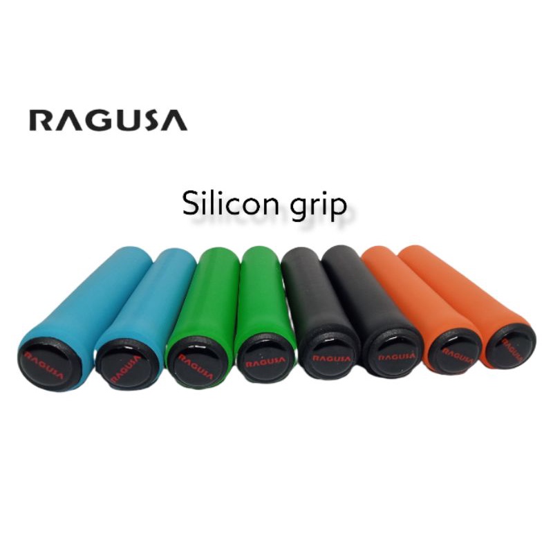 RAGUSA SILICONE HAND GRIP MTB BMX FIXIE BIKE HANDLEBAR GRIP BLACK BLUE ...