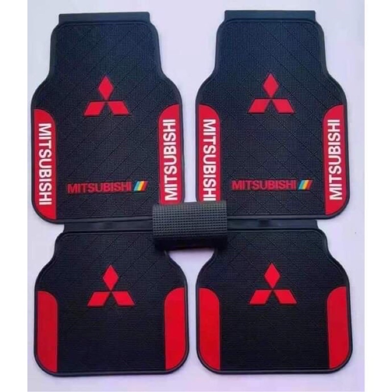 Car matting rubberized standard size 5in1 Mitsubishi design | Shopee ...