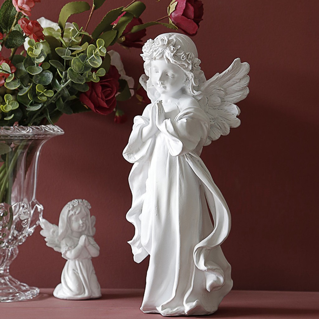 Angel Figurine, Hand Carved Angel Prayer Collectible Figurines ...