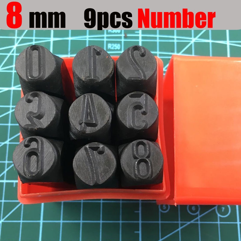 Letter Puncher Number Punch Steel Code Alphabet Stamp DIY Jewelry Gold ...