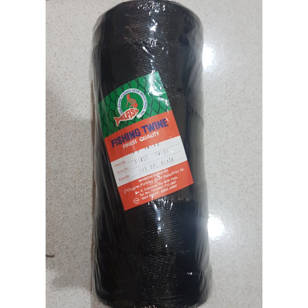 Trellis Twine Fishing Twine- NYLON - 1KG full weight 1ply BLACK/GREEN ...