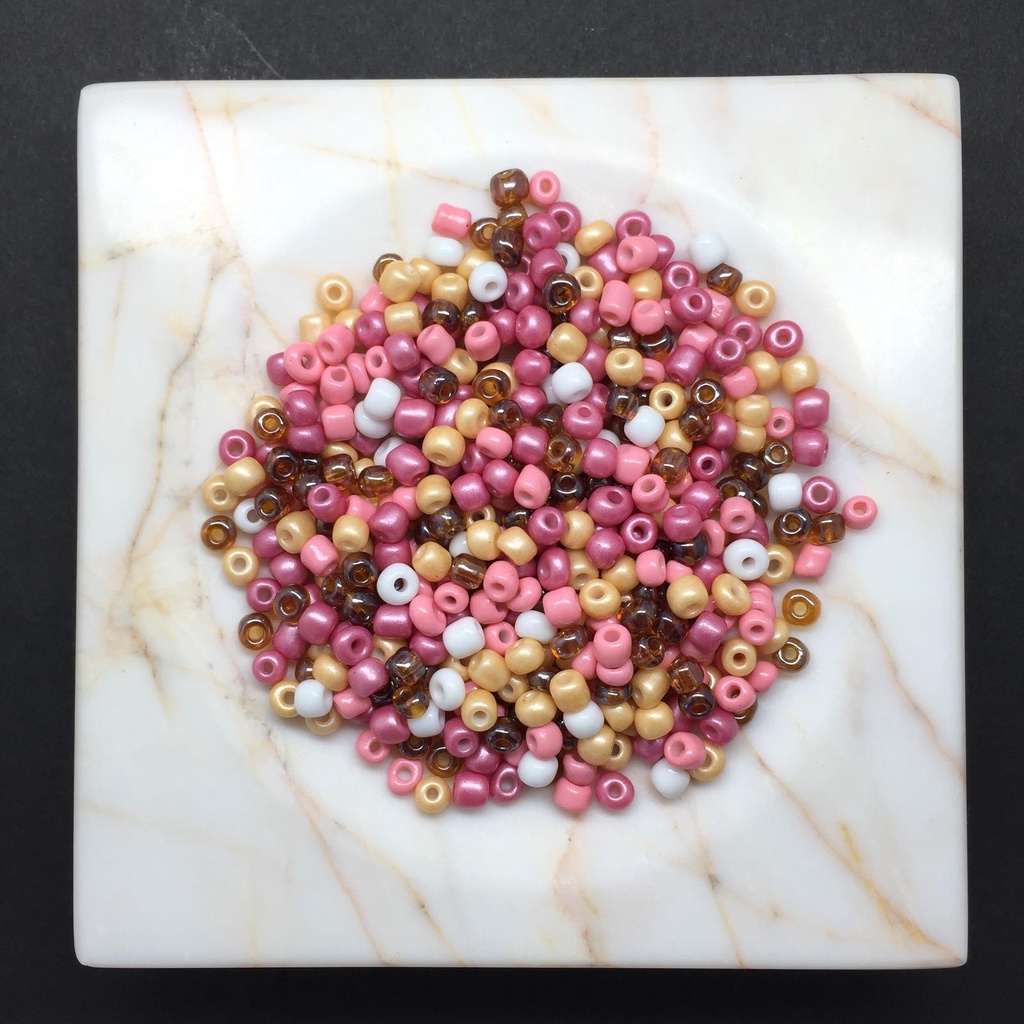 500Pcs (40 grams) 4mm DIY bead Combi Caramel Seed Beads | Shopee ...