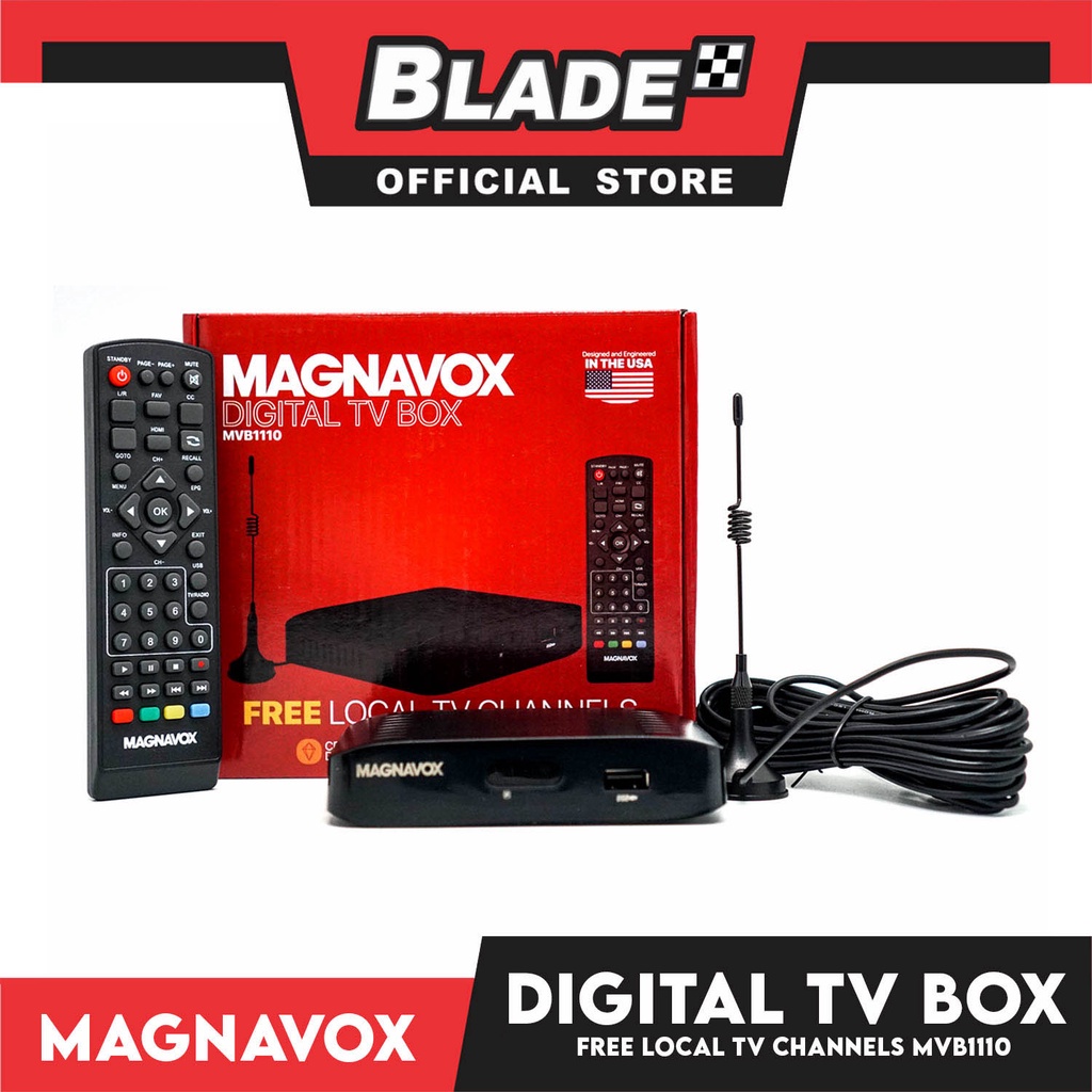 Magnavox Digital TV Box MVB1110 with Free Local TV Channels | Shopee ...