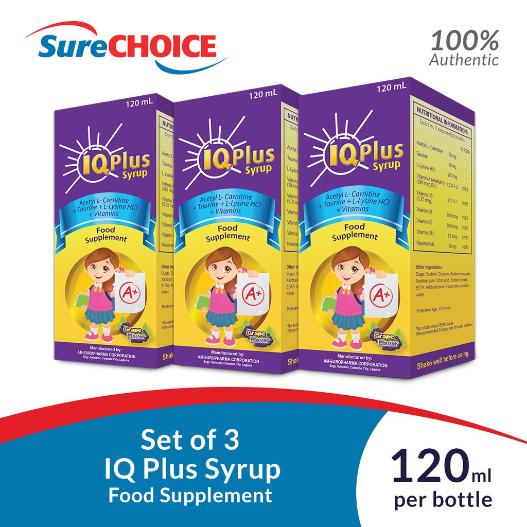 IQ Plus Syrup Set of 3 | Shopee Philippines