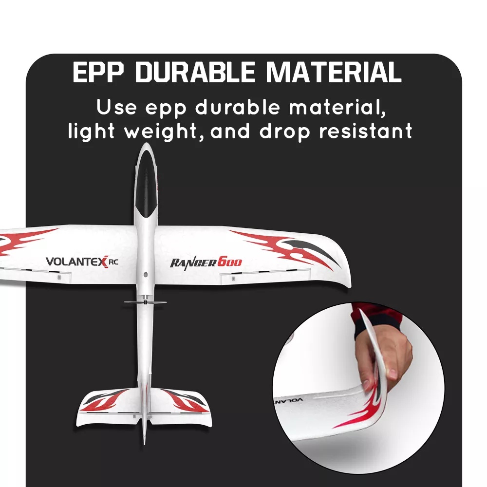 VOLANTEXRC RC Airplane Control EPP Foam 2.4GHz 3Channel Ranger600 Fixed ...
