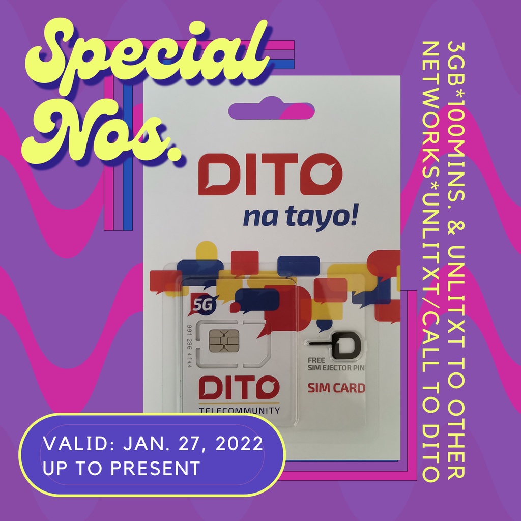 DITO SIM Card simcard Special Vanity Easy Memorize Remember Number No ...