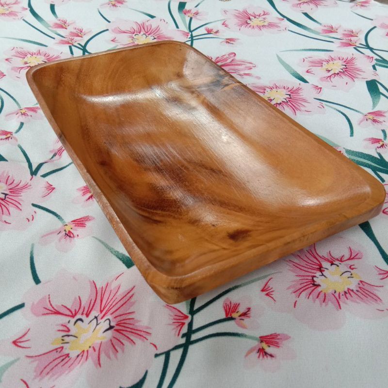 Rectangular Wooden Tray / Rectangle Wooden Plate ( 9 x 5 x 1.5 inches ...
