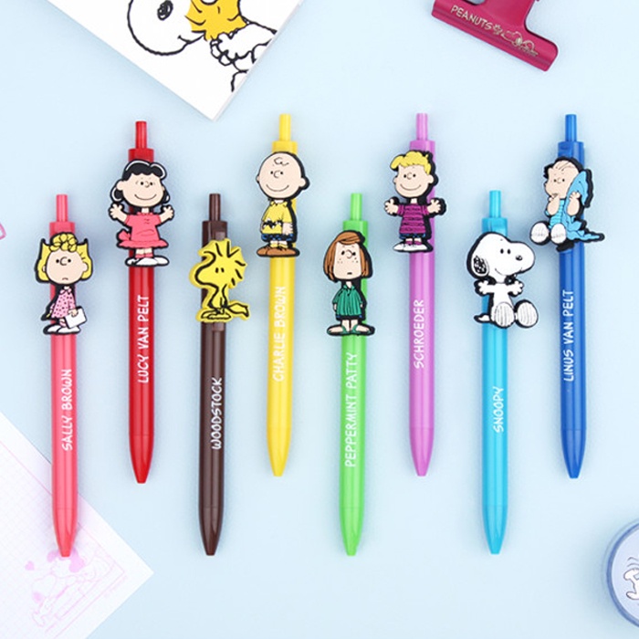 Peanuts Authentic Snoopy & Friends Silicon Decor Ball Point Pen 0.5 ...