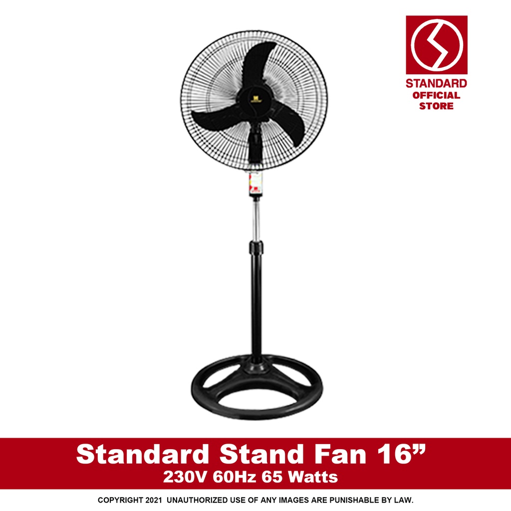 Standard Stand Fan with Thermal Fuse Protection 16 Inches 65W (SSM16B ...