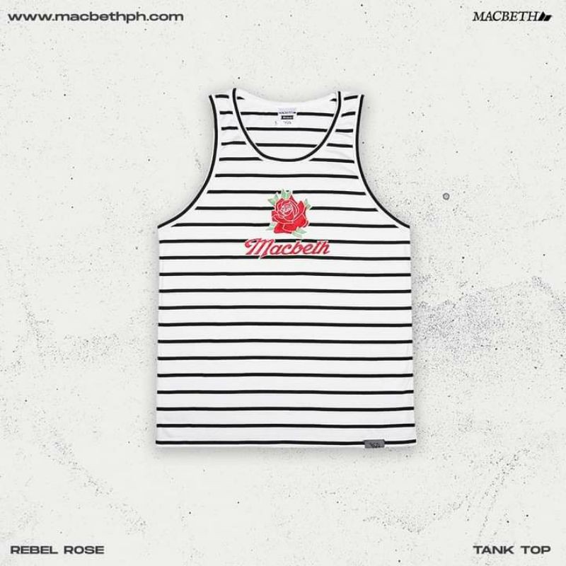 MACBETH TANKS/STRIPE/BLACK&WHITE/LARGE | Shopee Philippines