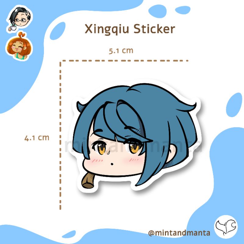 Genshin Impact Sticker Xingqiu | Journal Stickers | Laptop Stickers ...