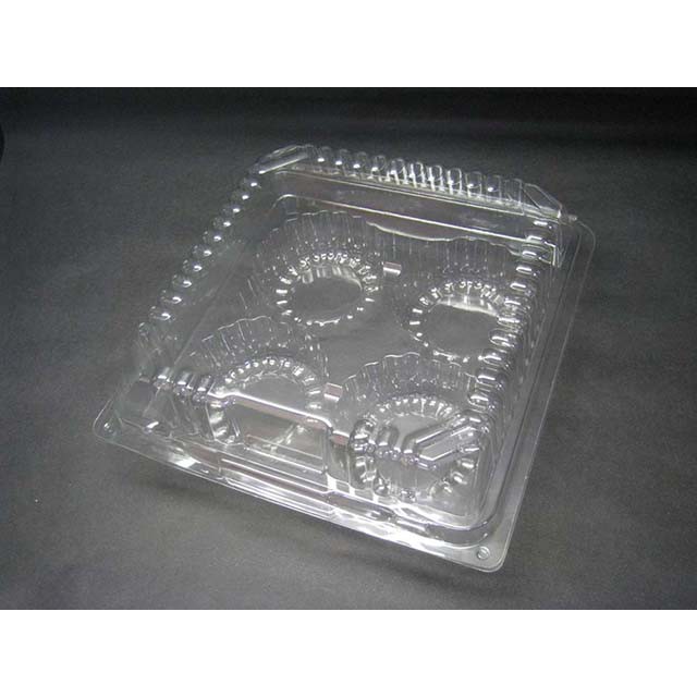 (Exclusive) 4-Cavity Plastic Tray 10pcs / Fruit Tart Box / Cupcake Tray ...