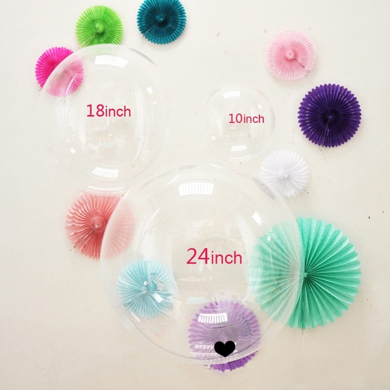 18/24/36 Inch Transparent Bubble Balloon Clear BoBo Foil Balloon Party ...
