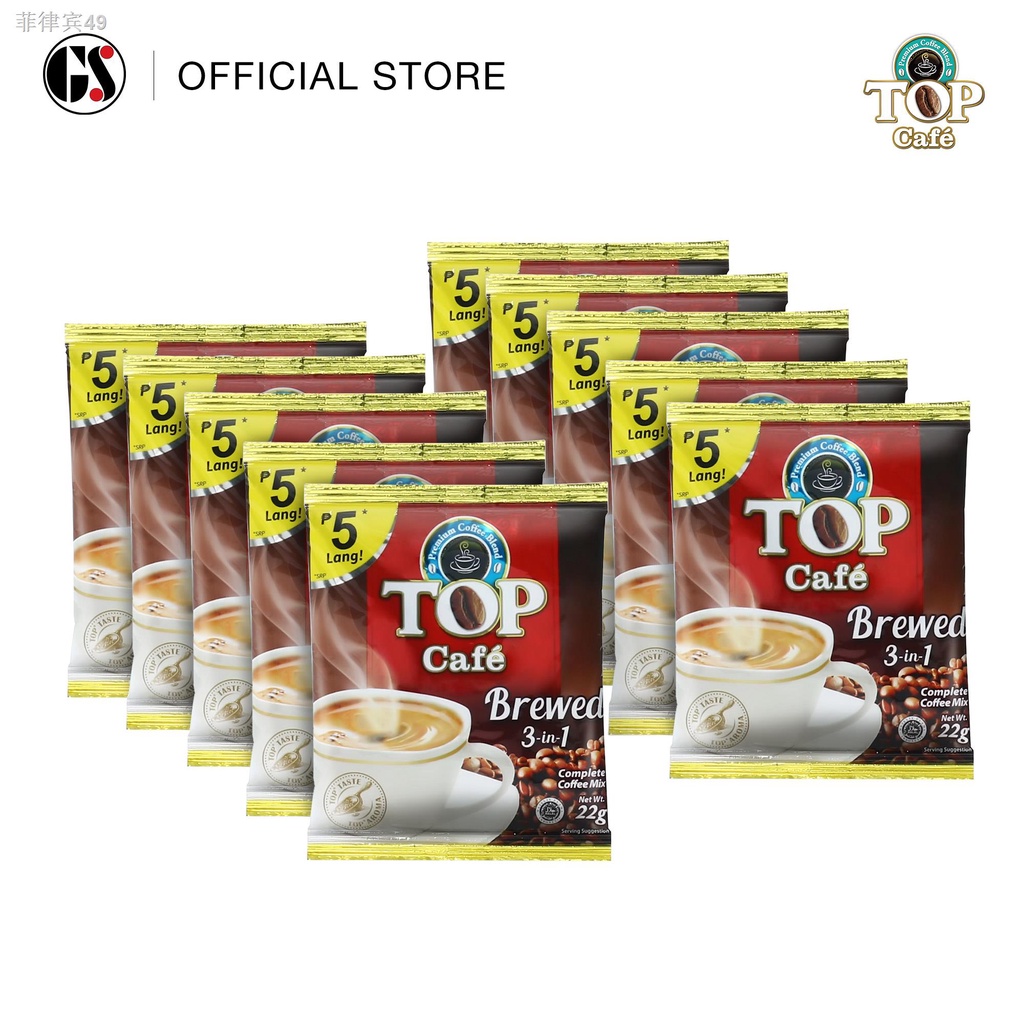 Top Café Brewed 3-in-1 Coffee Mix 22g (10sachets) | Shopee Philippines