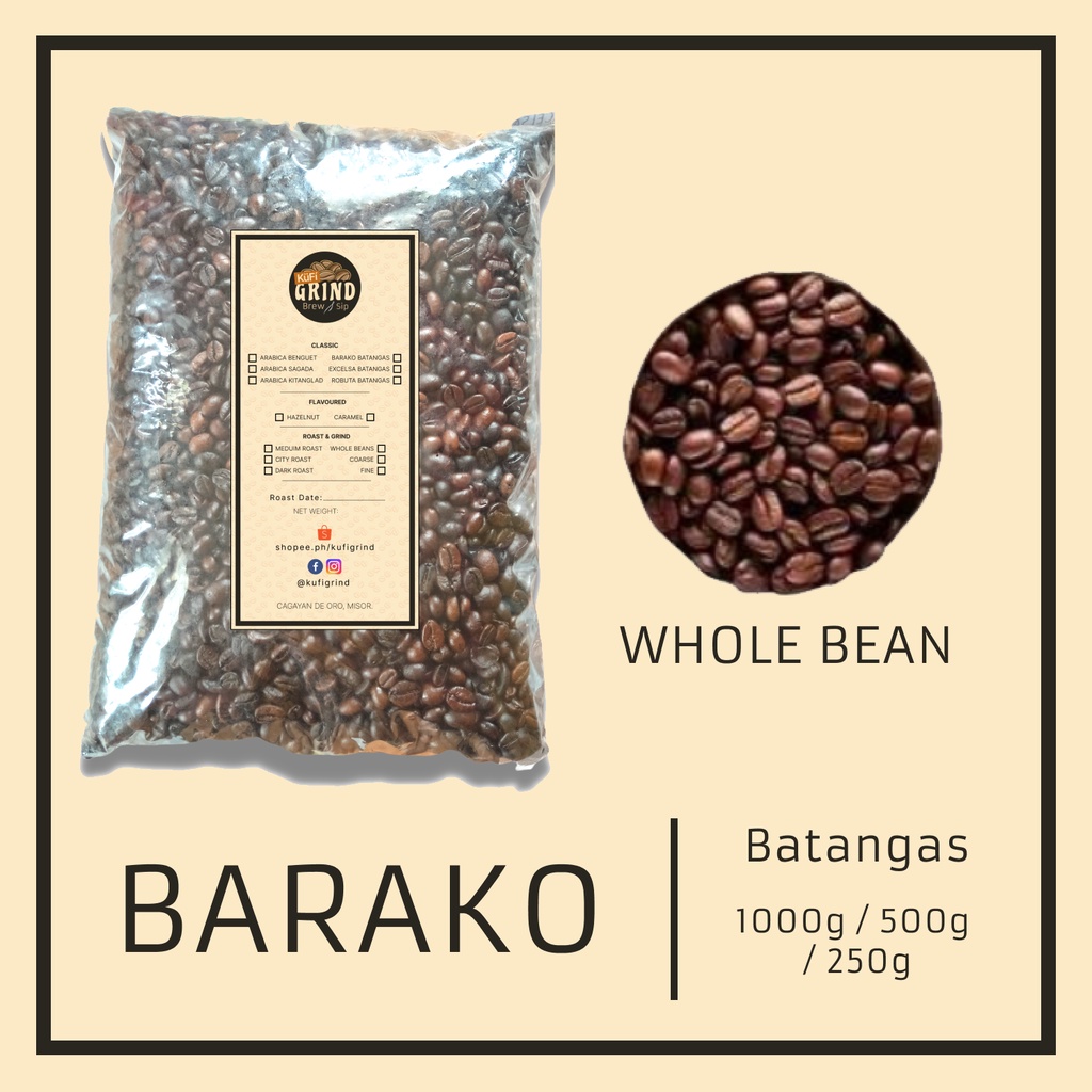 Barako Coffee - Batangas (250g, 500g, 1000g) | Shopee Philippines