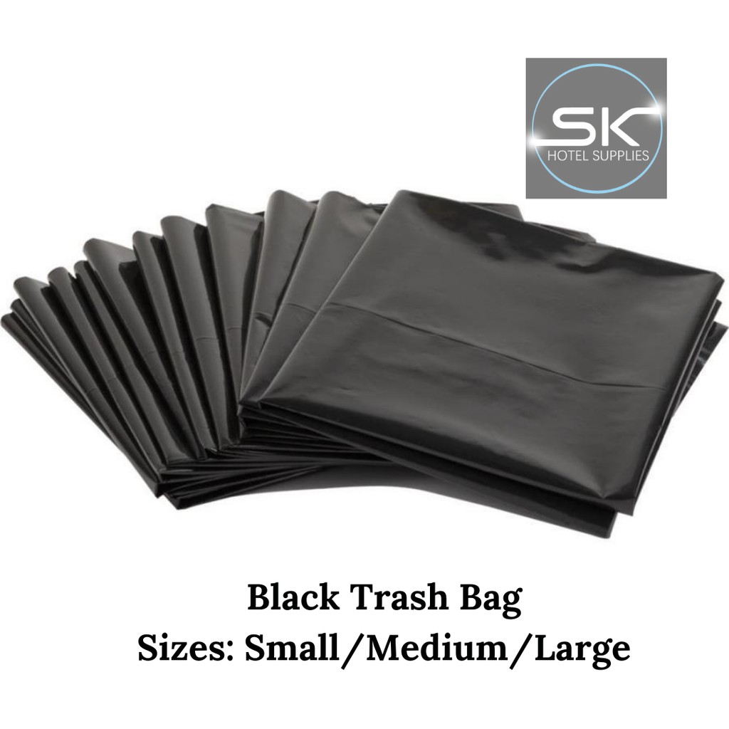【SK】 HD Garbage Bag Trash Bag BLACK (SMALL/MEDIUM/LARGE) | Shopee ...
