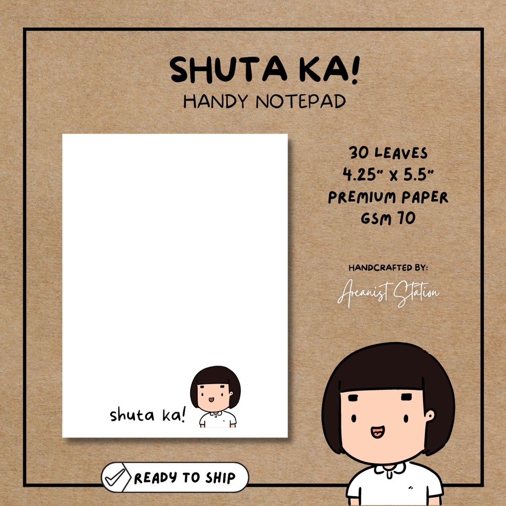 Shuta ka - Witty Tagalog Notepad | Shopee Philippines